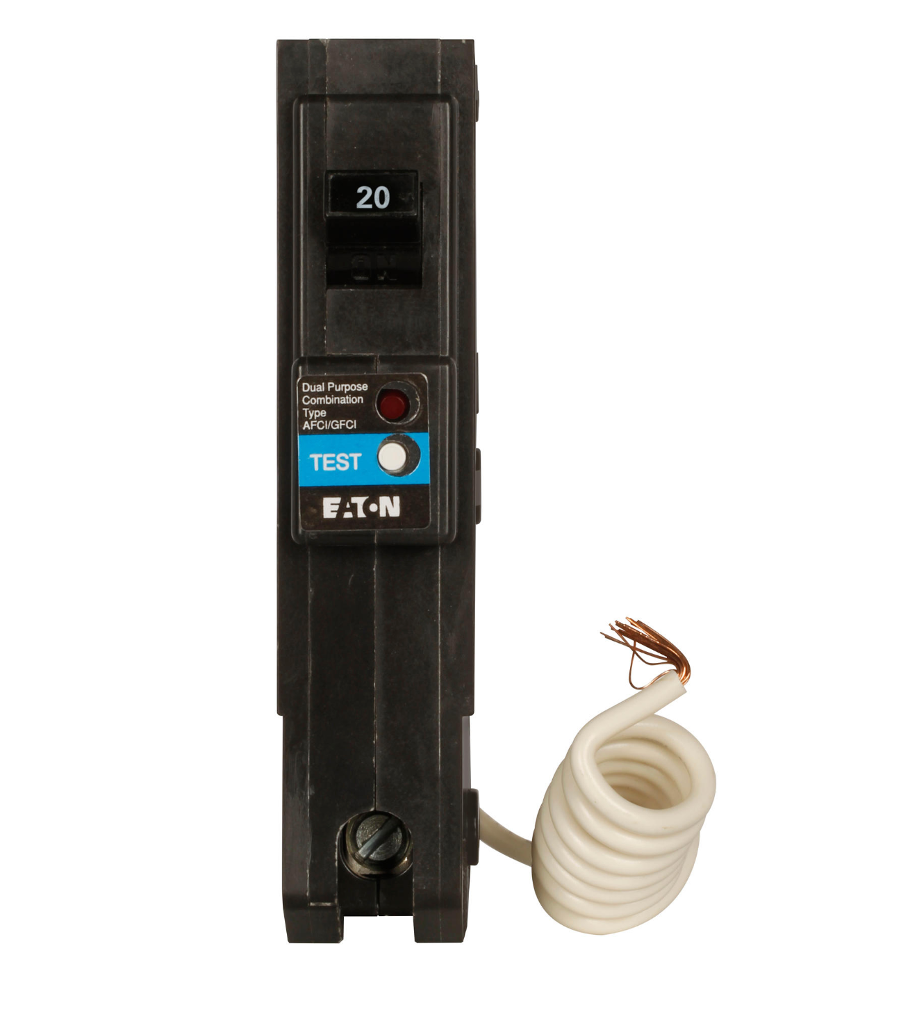 Eaton BRLAFGF120 20A 1-Pole Plug-In Circuit Breaker 120V Thermal ...