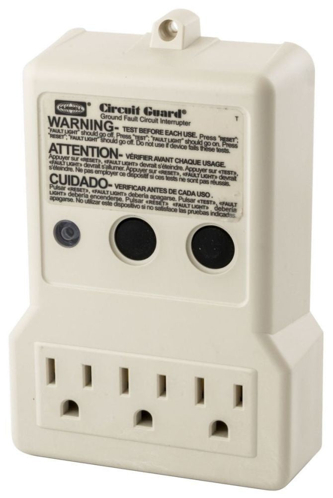 GFP315A - Hubbell 15A 120V AC 2-Pole Plug-In Portable GFCI Circuit ...