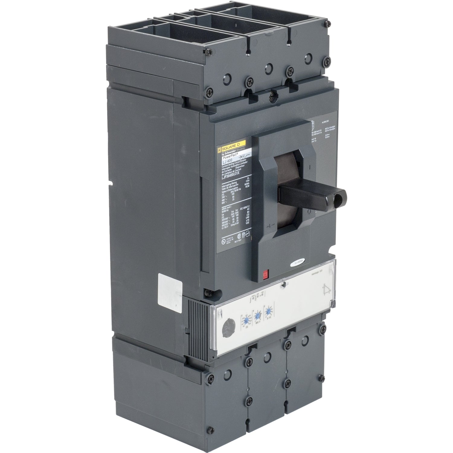 LGP36400CU31X - Square D PowerPact L 400A 600V 3 Pole Molded Case ...