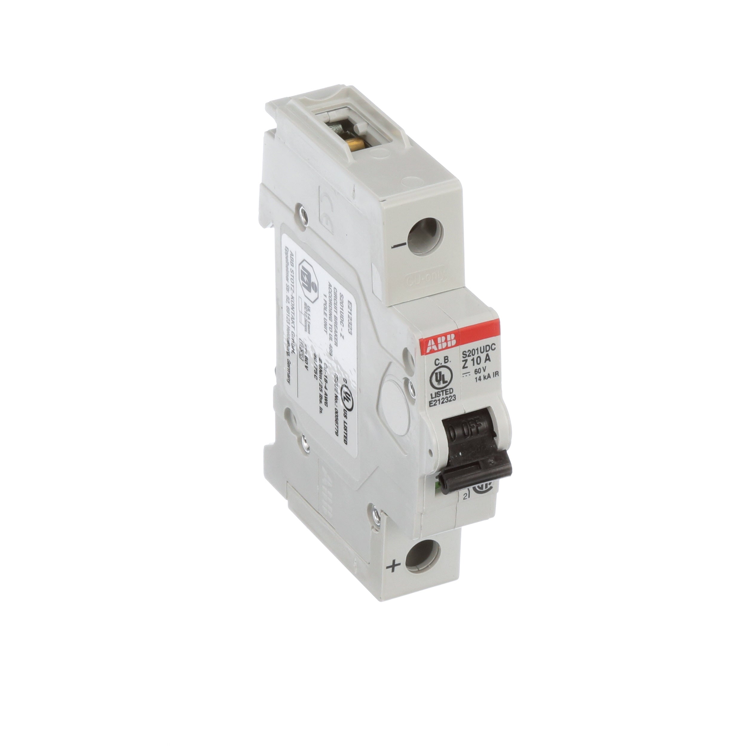 S201UDC-Z10 - ABB S200UDC 10A 60VDC 1P Miniature Circuit Breaker DIN ...