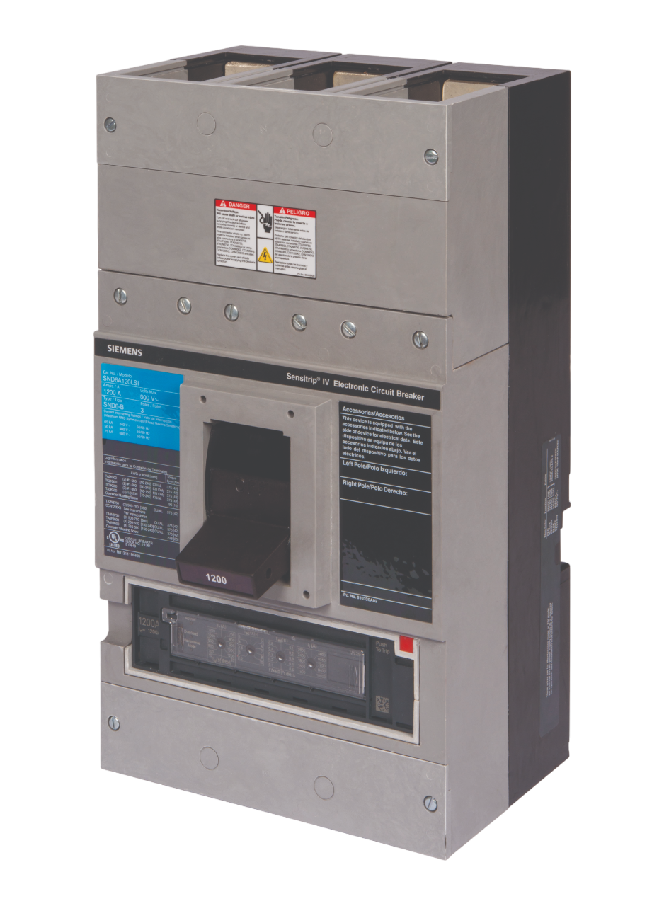 SND6B120LSI - Siemens 1200A 600V 3-Pole Circuit Breaker Sensitrip SND ...