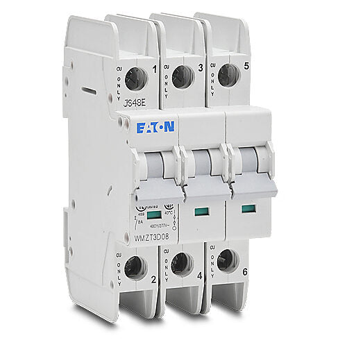 WMZT3D08 - Eaton 8A 277/480Y VAC 3-Pole Miniature Circuit Breaker, D ...