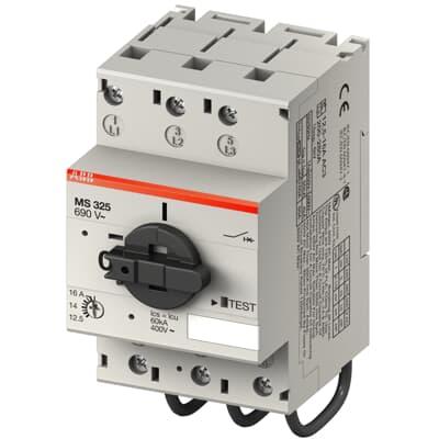 MS325-1.6 - ABB Manual Motor Starter 1.6A 3 Poles 690VAC IP20 Frame ...