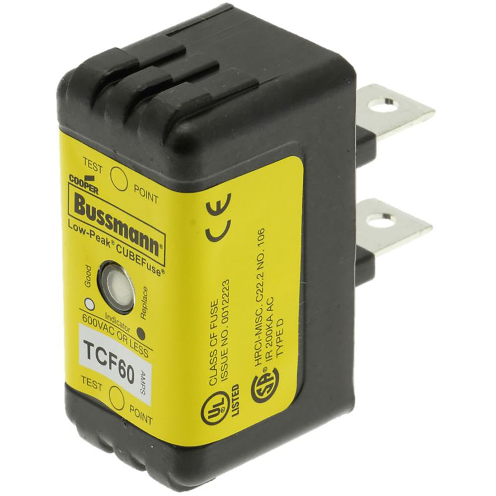 TCF60 - Eaton Bussmann 60A 600V Class CF Time Delay Fuse with Indicator ...