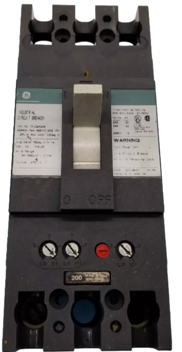 TFJ224200 - General Electric 200A 480V 2 Pole TFJ Frame Circuit Breaker ...