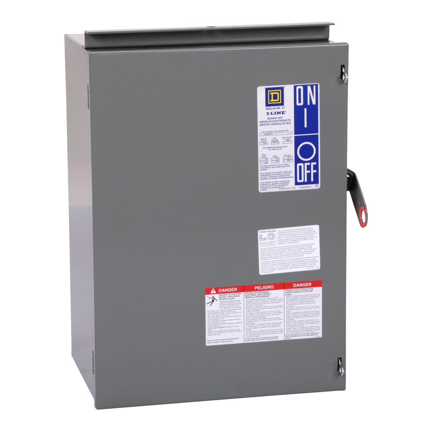 PQ4620R - Schneider Electric 200A 600V Fusible Bus Plug I-Line 3 Phase ...