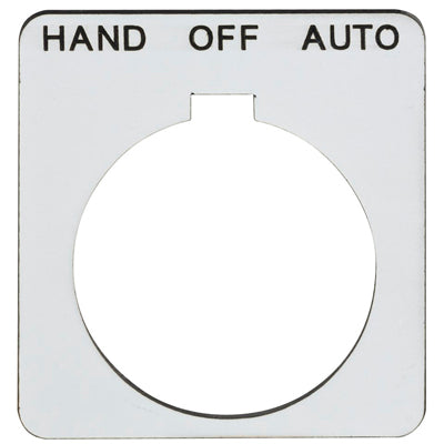 9001KN260WP - Square D 30mm Push Button Legend Plate HAND OFF AUTO ...