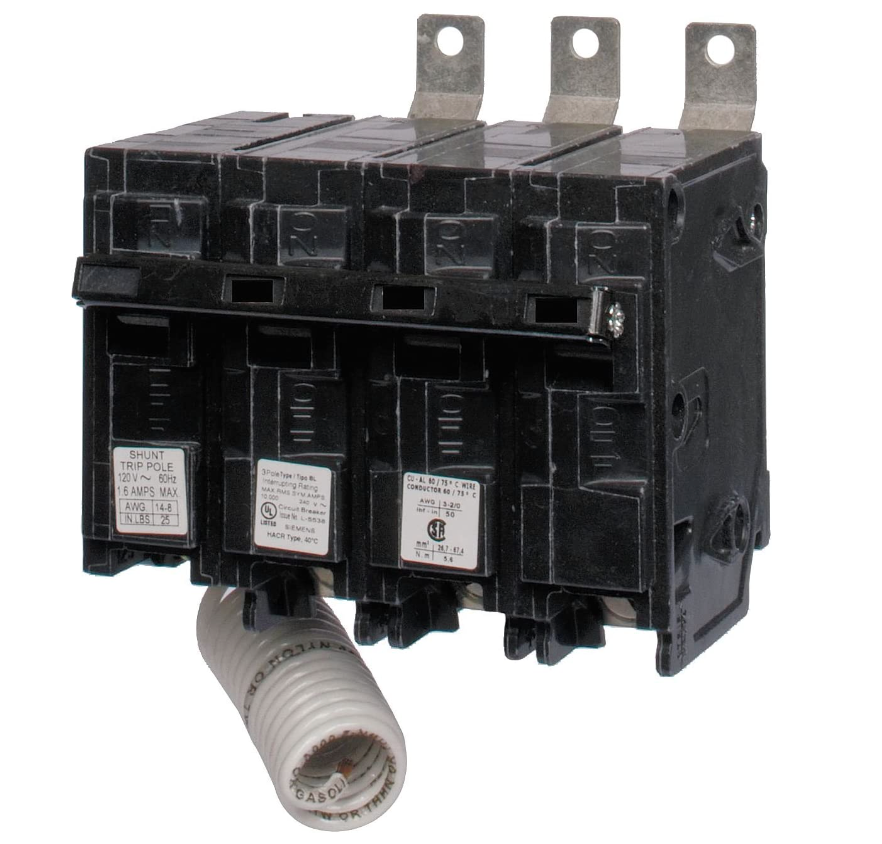 B35000S01 - Siemens 50 Amp 240V 3 Pole Bolt-On Shunt Trip Circuit ...