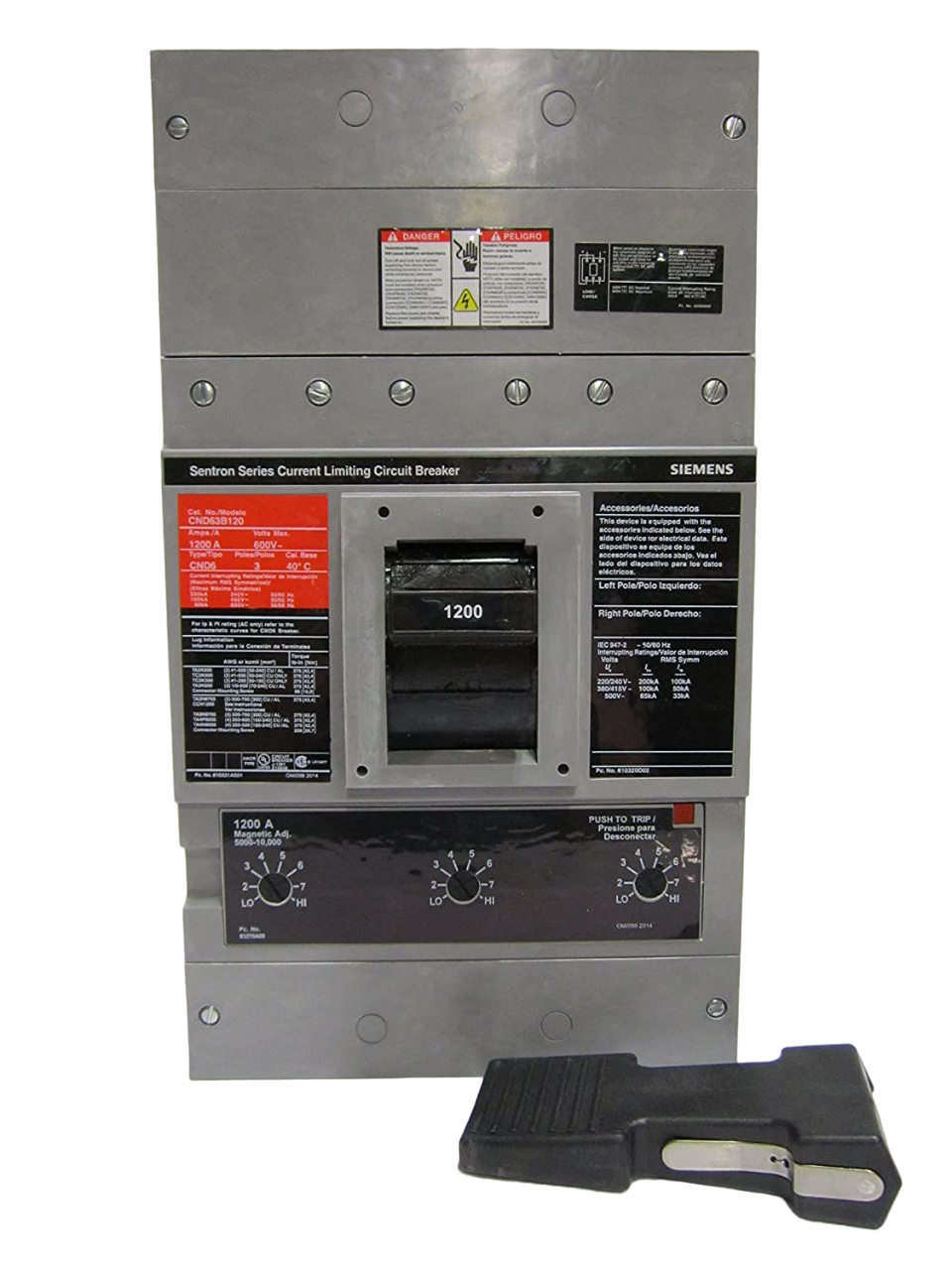 CND63B120 - Siemens 1200A 3-Pole ND Frame Thermal Magnetic Circuit ...