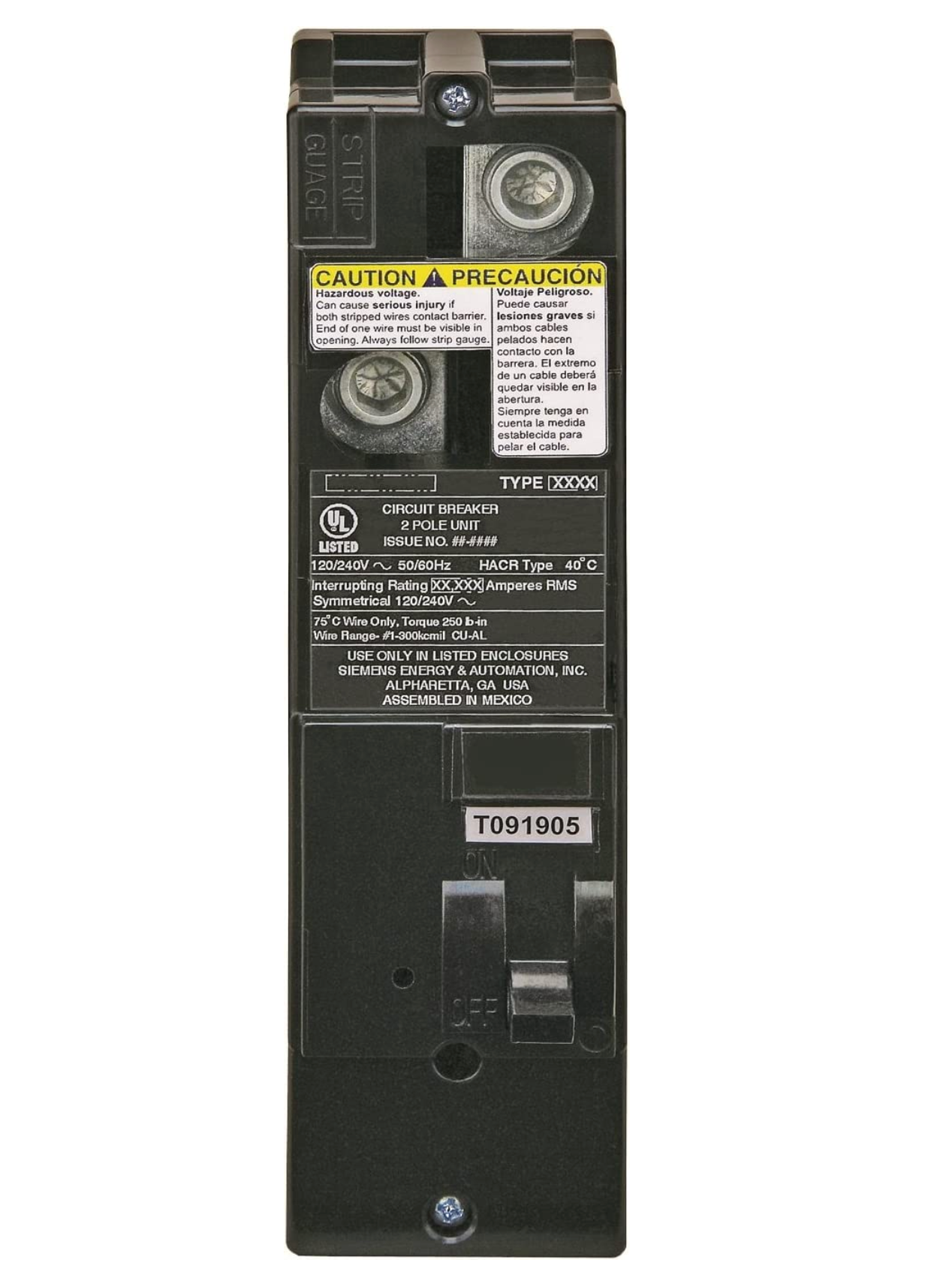 QS2175 - Siemens 175A 2-Pole 120/240V Circuit Breaker Type QS 10kA ...