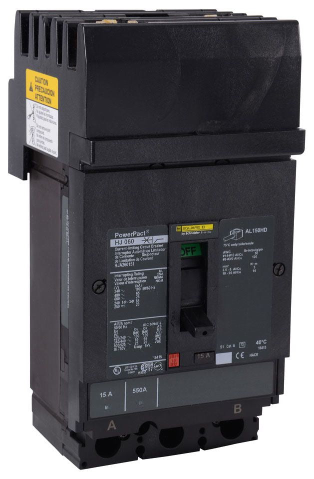 HJA260404 - Square D 40A 600V 2 Pole I-Line Style Circuit Breaker ...